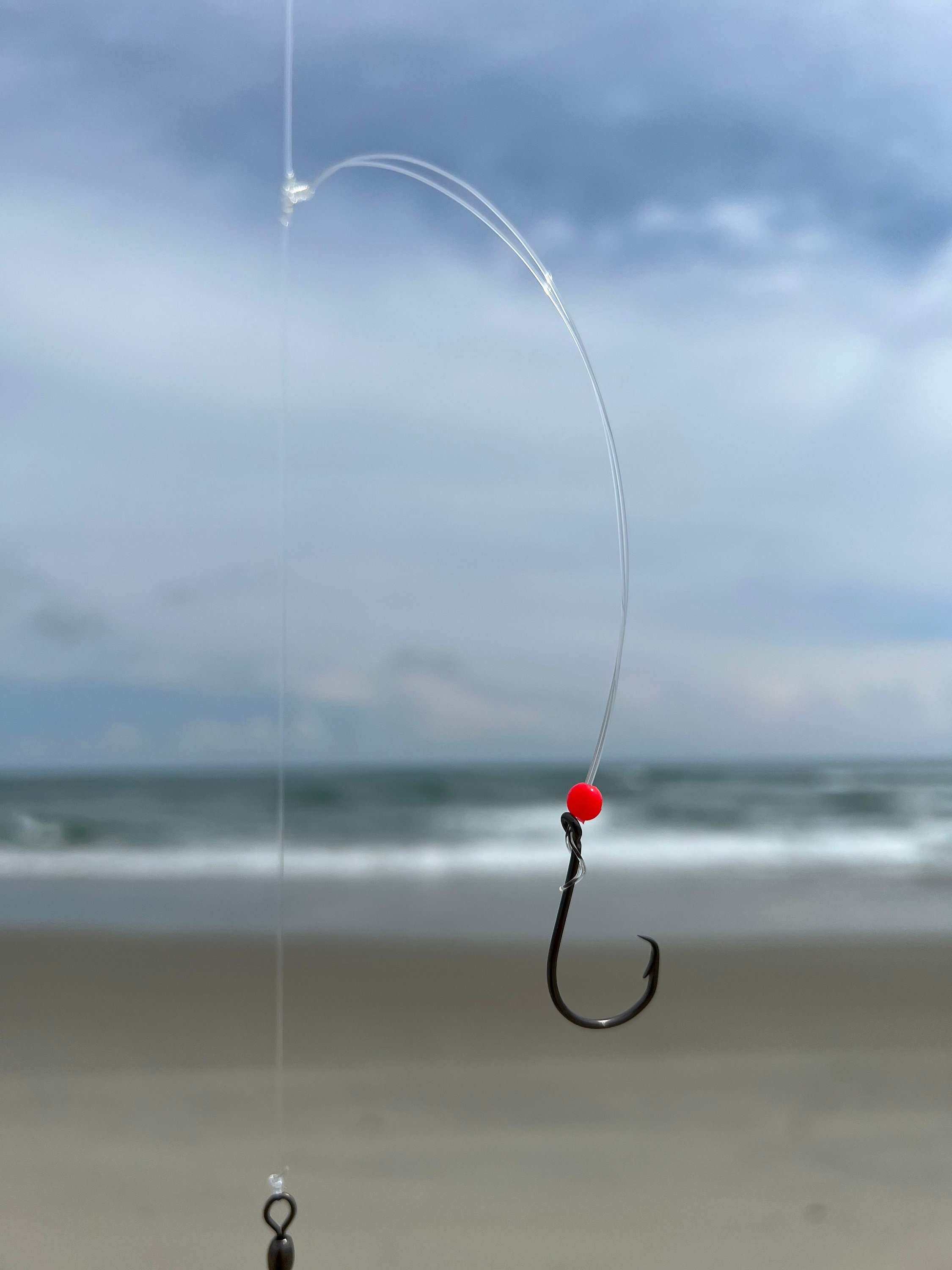 3 Pack '2/0' Bead Rig Surf Fishing Hi-lo Double Drop Hand-tied 30LB ...