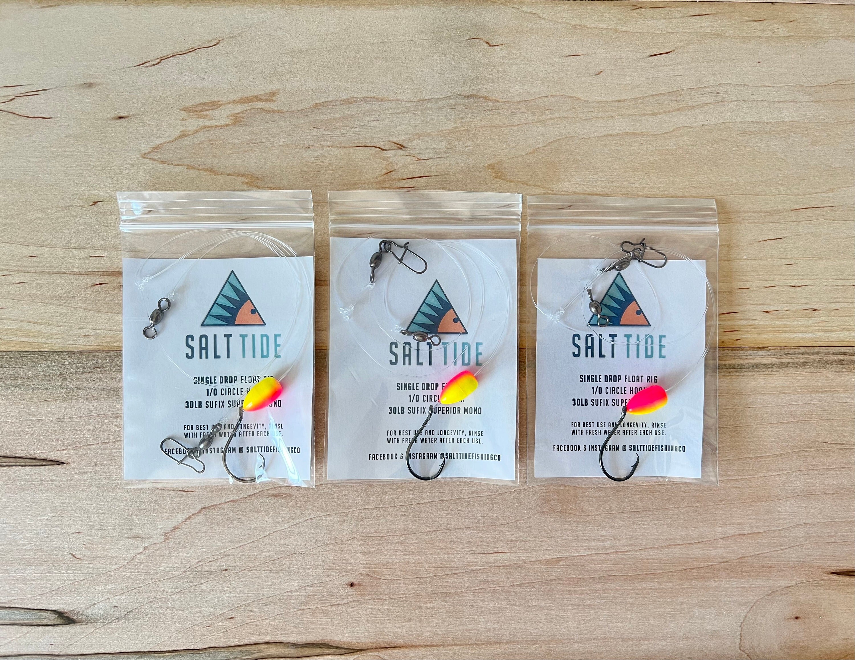 3 Pack 'OBX Sunset' Pompano Surf Fishing Rigs Single - Etsy