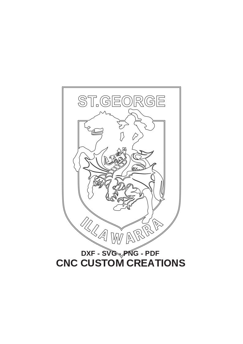 NRL SVG St George Illawarra Rugby League Logo Vector File Digital ...