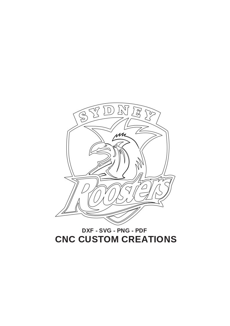 NRL SVG Sydney Roosters Rugby League Logo Vector File Digital Download ...