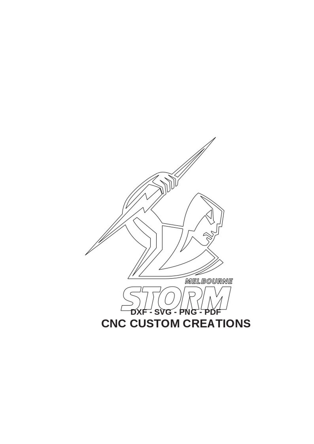 NRL SVG Melbourne Storm Rugby League Logo Vector File Digital Download ...