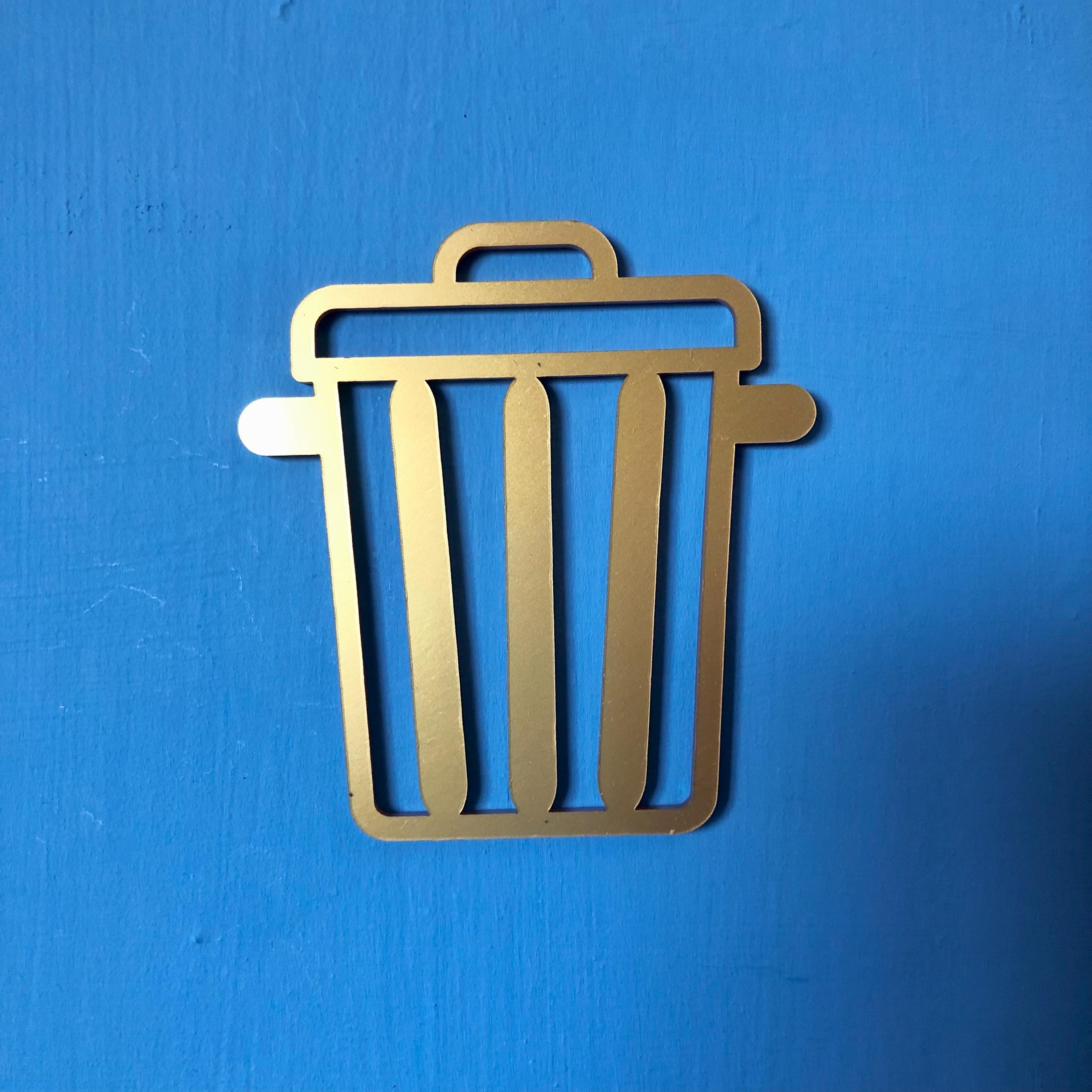 Rubbish Bin Sign / Modern Simple Door Sign Design / Acrylic Sign for ...