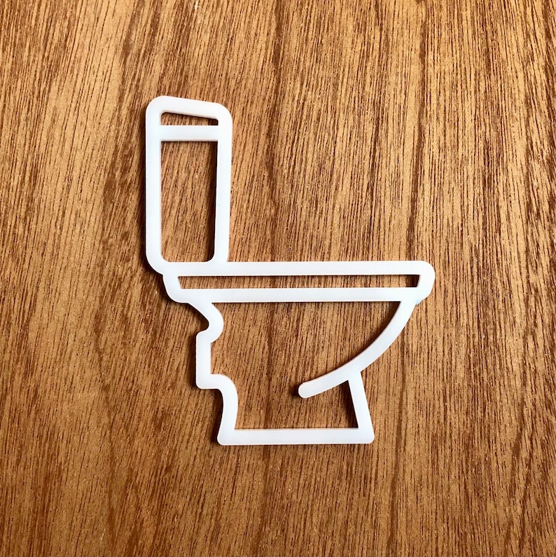 Toilet Sign / Modern Simple Bathroom Door Symbol Design / - Etsy