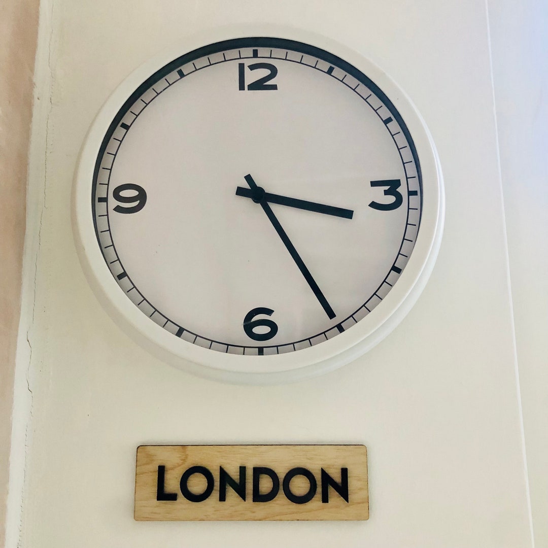 City Name Sign / World Clock Time Zone Plaque / Modern Unique - Etsy