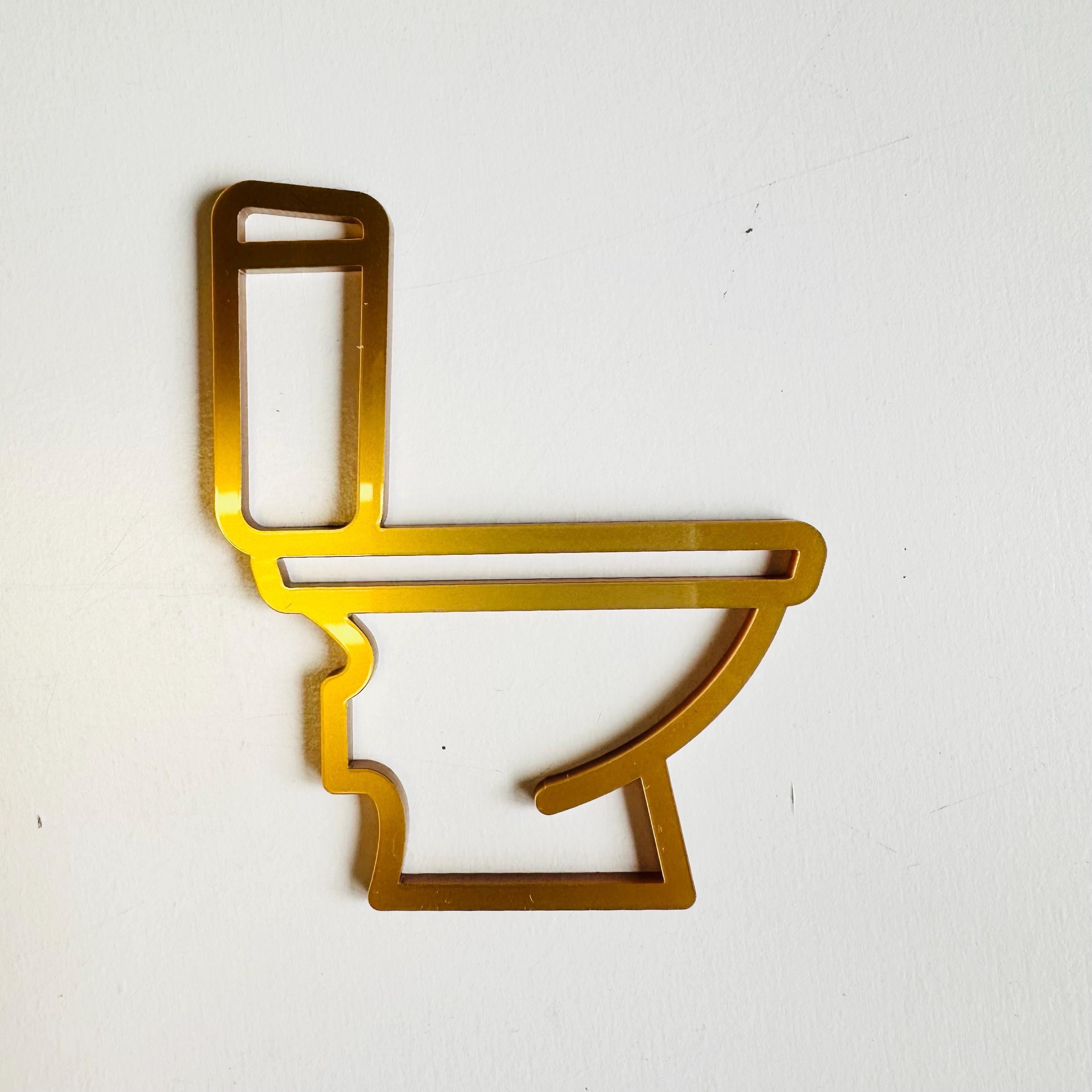 Toilet Sign / Modern Simple Bathroom Door Symbol Design / Acrylic Sign ...