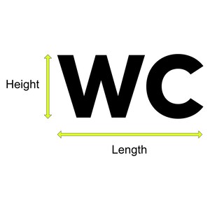 Modern Acrylic WC Sign: Simple Toilet Door Symbol for Home and Business ...