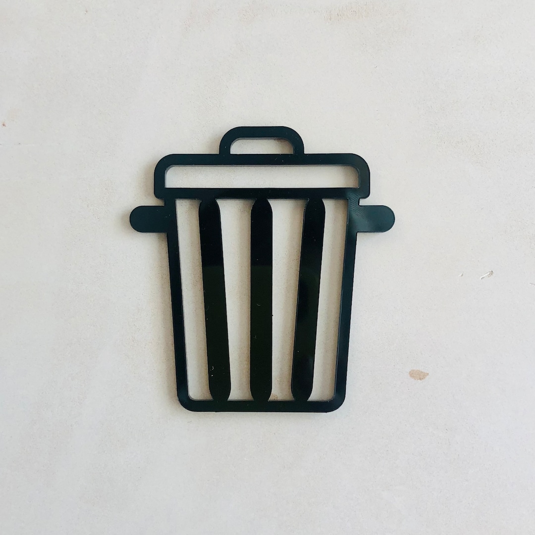 Rubbish Bin Sign / Modern Simple Door Sign Design / Acrylic Sign for ...