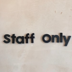 Staff Only Sign / Modern Simple Door Symbol Design / Acrylic Sign for ...