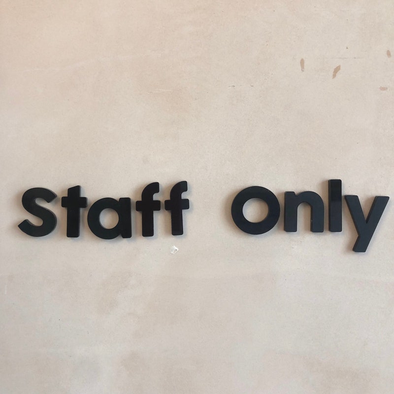 Staff Only Sign - Etsy UK