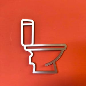 Toilet Sign / Modern Simple Bathroom Door Symbol Design / Acrylic Sign ...