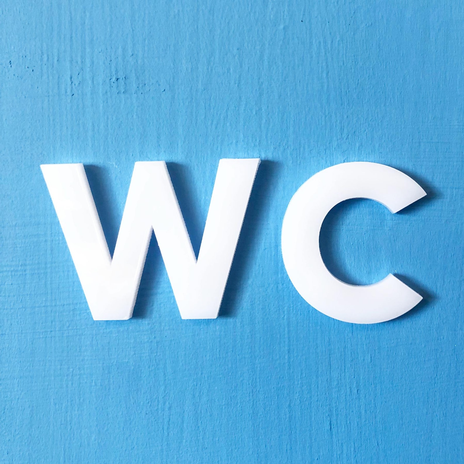 Modern Acrylic WC Sign: Simple Toilet Door Symbol for Home and Business ...