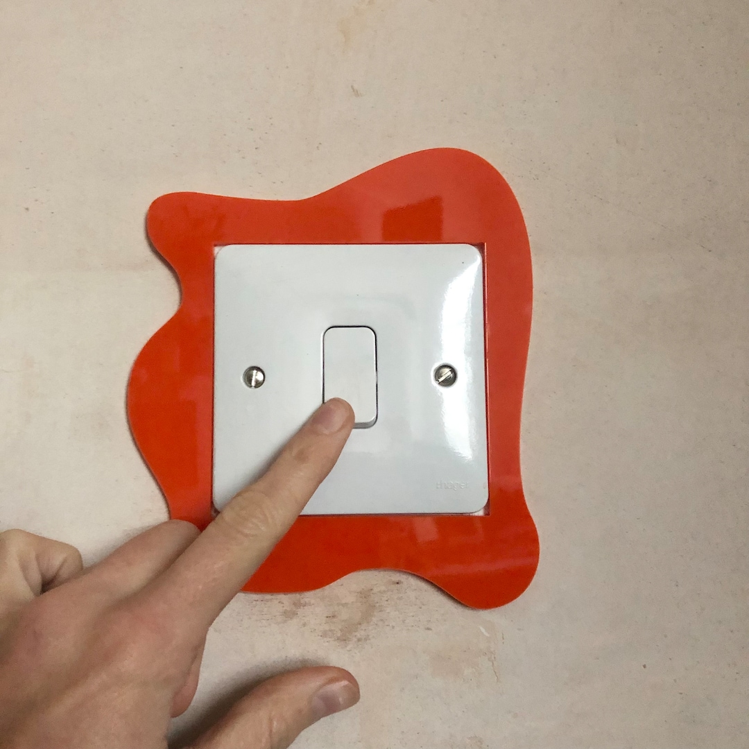 Wave Shaped Light Switch Ornament / Modern Simple Design / Acrylic Sign ...