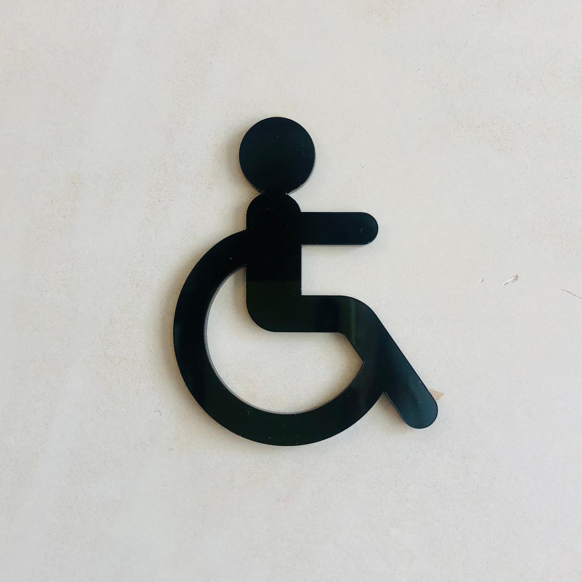 Disable Toilet Sign / Modern Simple Bathroom Door Symbol - Etsy