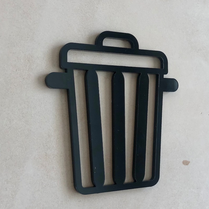 Rubbish Bin Sign / Modern Simple Door Sign Design / Acrylic Sign for ...