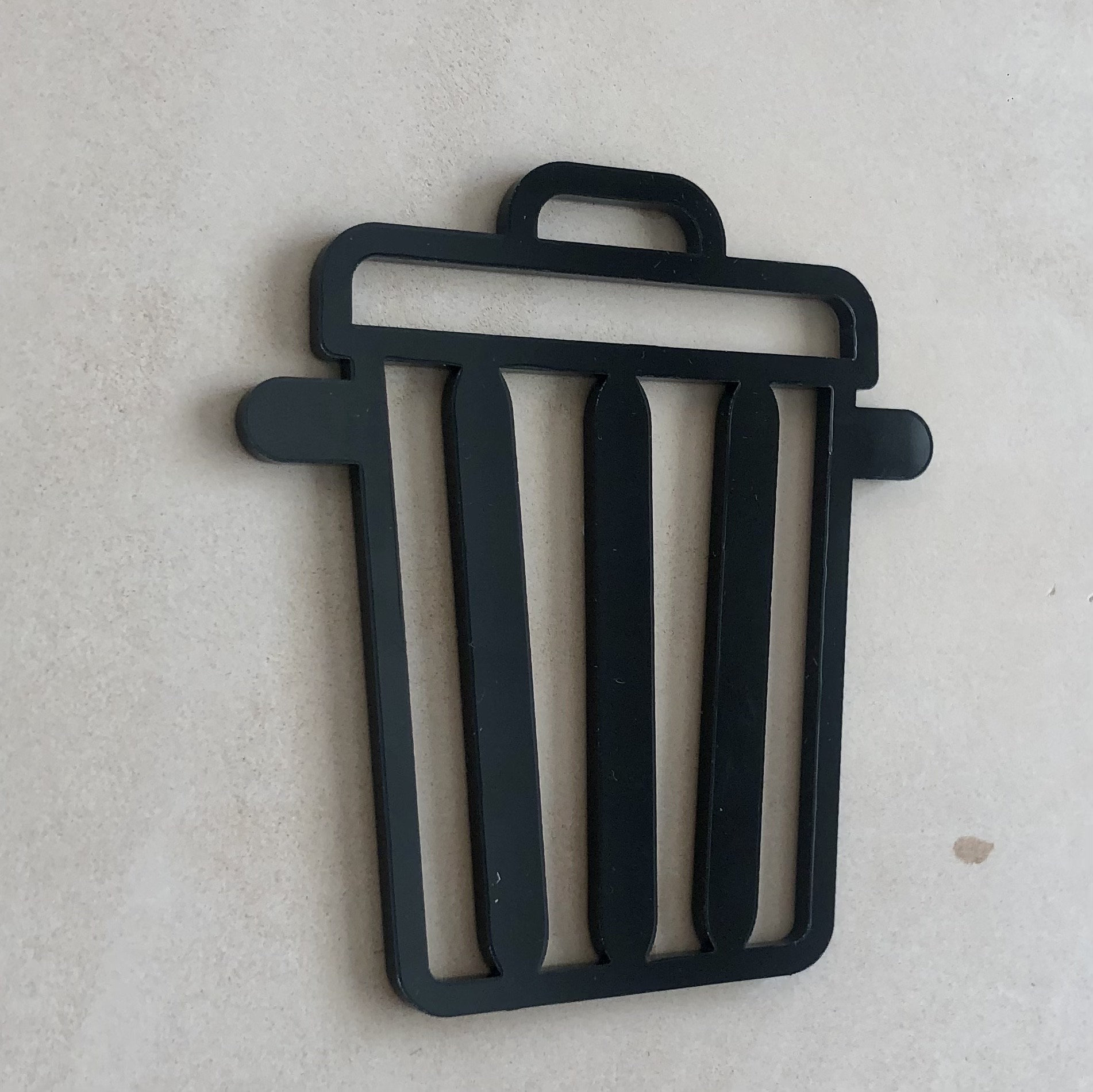 Rubbish Bin Sign / Modern Simple Door Sign Design / Acrylic Sign for ...