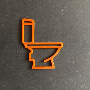 Toilet Sign / Modern Simple Bathroom Door Symbol Design / Acrylic Sign ...