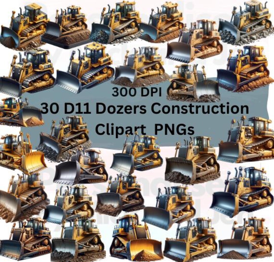 30 Dozer D11 Construction Clipart Png Bundle 300 DPI - Etsy