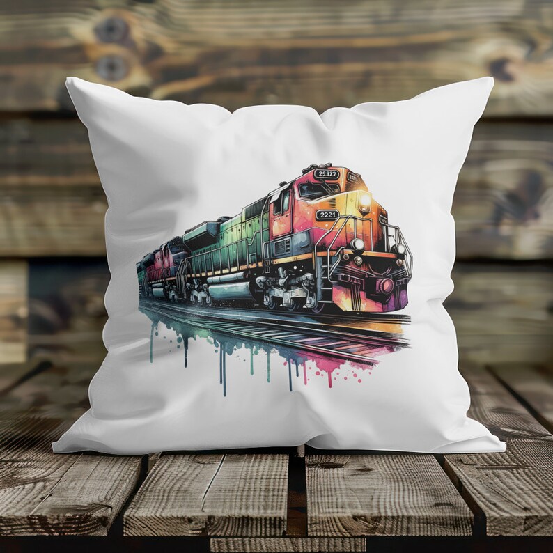 18 Trains Watercolour, Drawings Cliparts Png Bundle 300 DPI - Etsy
