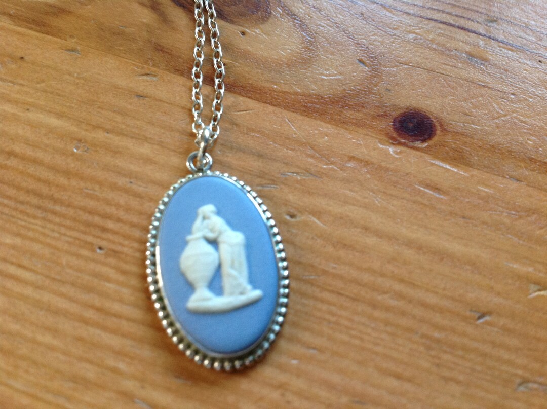 Wedgwood Blue Jasperware Pendant - Etsy
