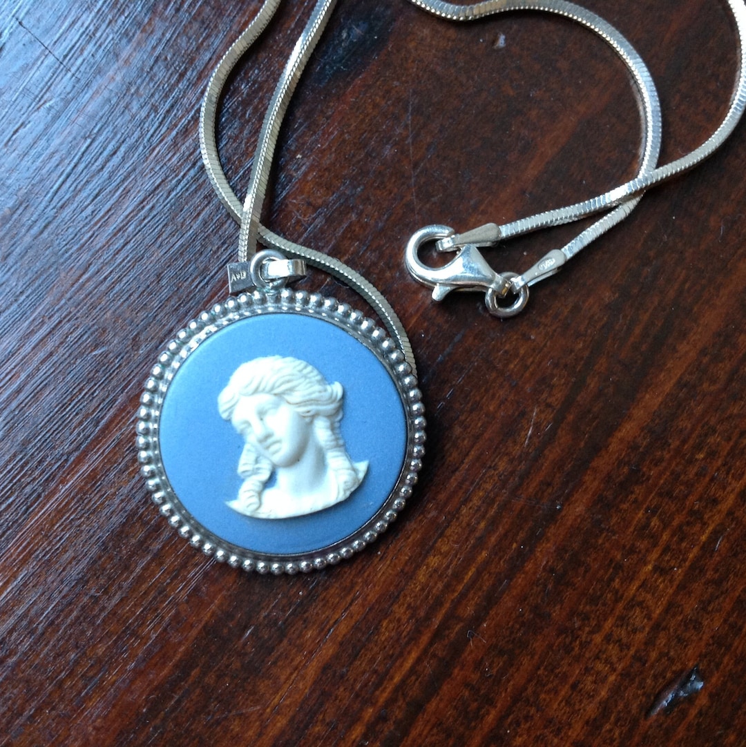 Wedgwood Blue Jasperware Pendant - Etsy