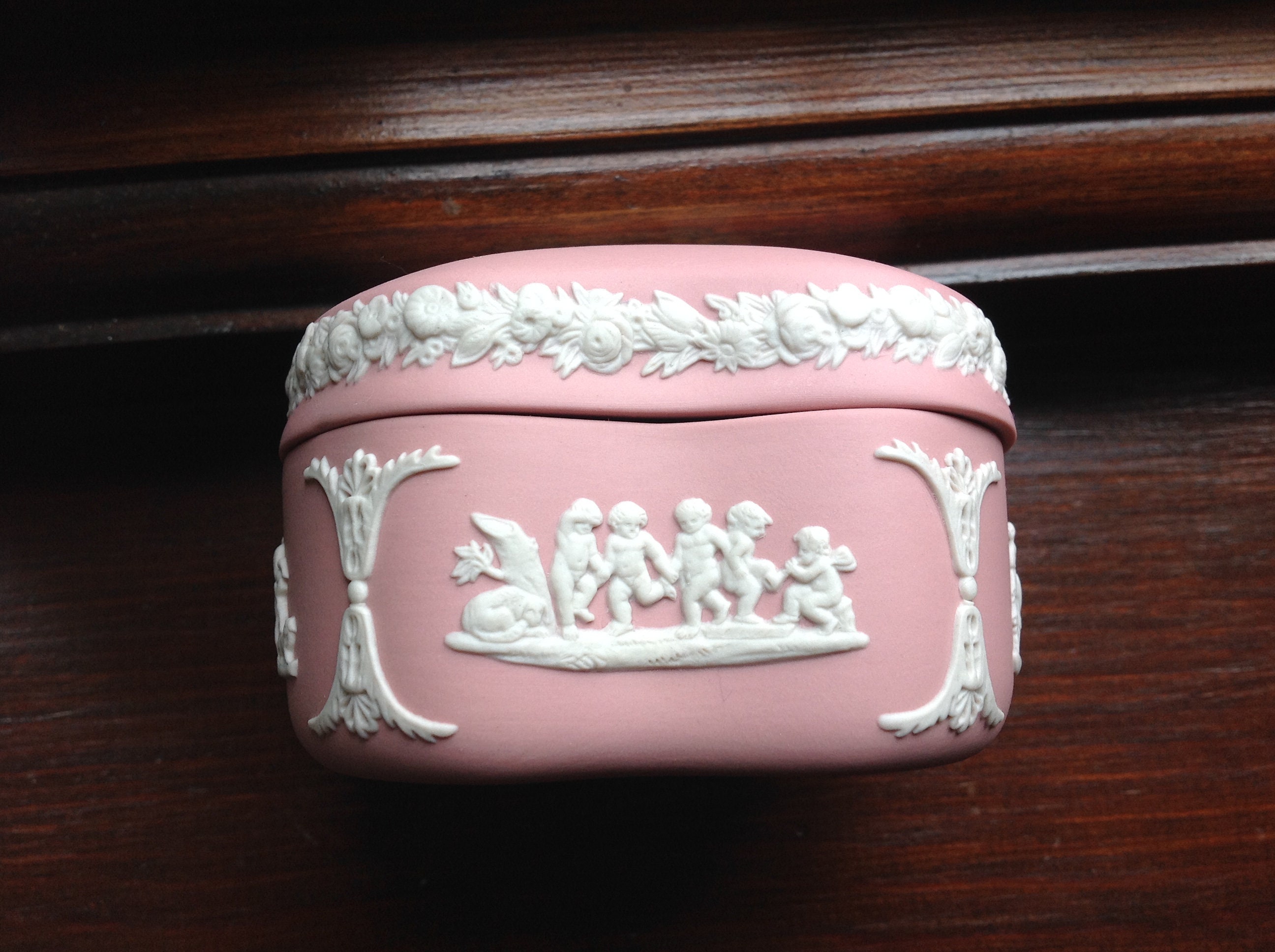 Wedgwood Rare Pink Trinket Box. - Etsy