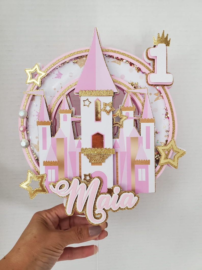 Princess Castle Cake Topper, Castle Topper Shaker, Castle Caketopper ...