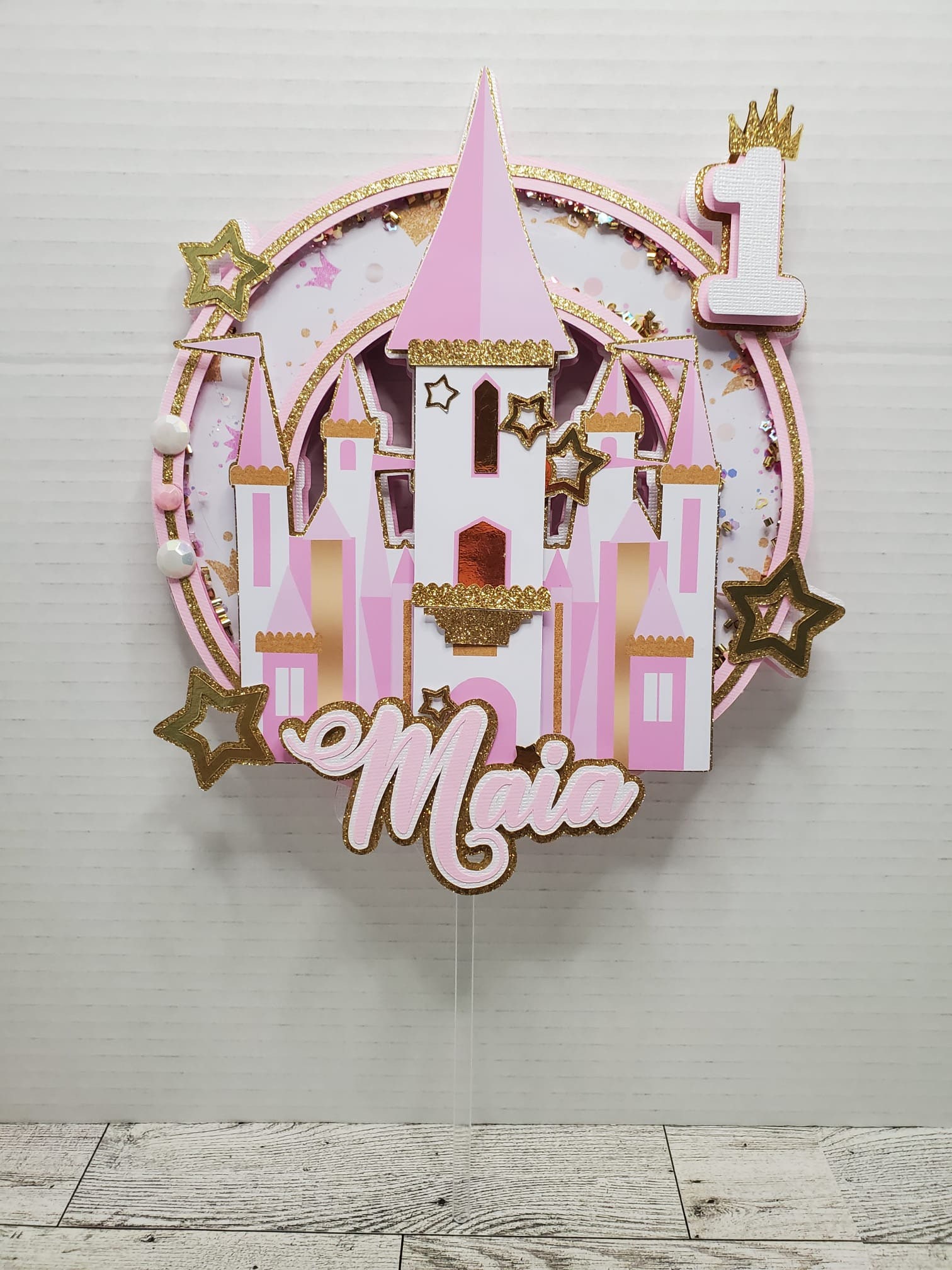 Princess Castle Cake Topper, Castle Topper Shaker, Castle Caketopper ...