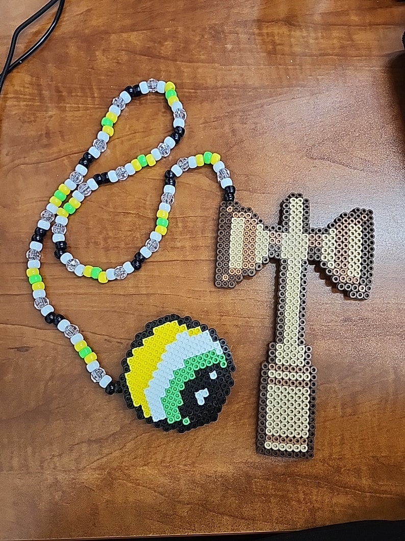 Subtronics Kendama Kandi Perler Necklace EDM EDC Fest Rave Dance - Etsy