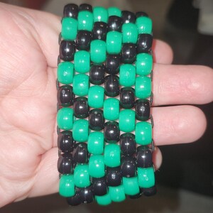 Kandi Cuff Custom Diagonal Pattern. Triangle Pattern Cuff. Rave Plur - Etsy
