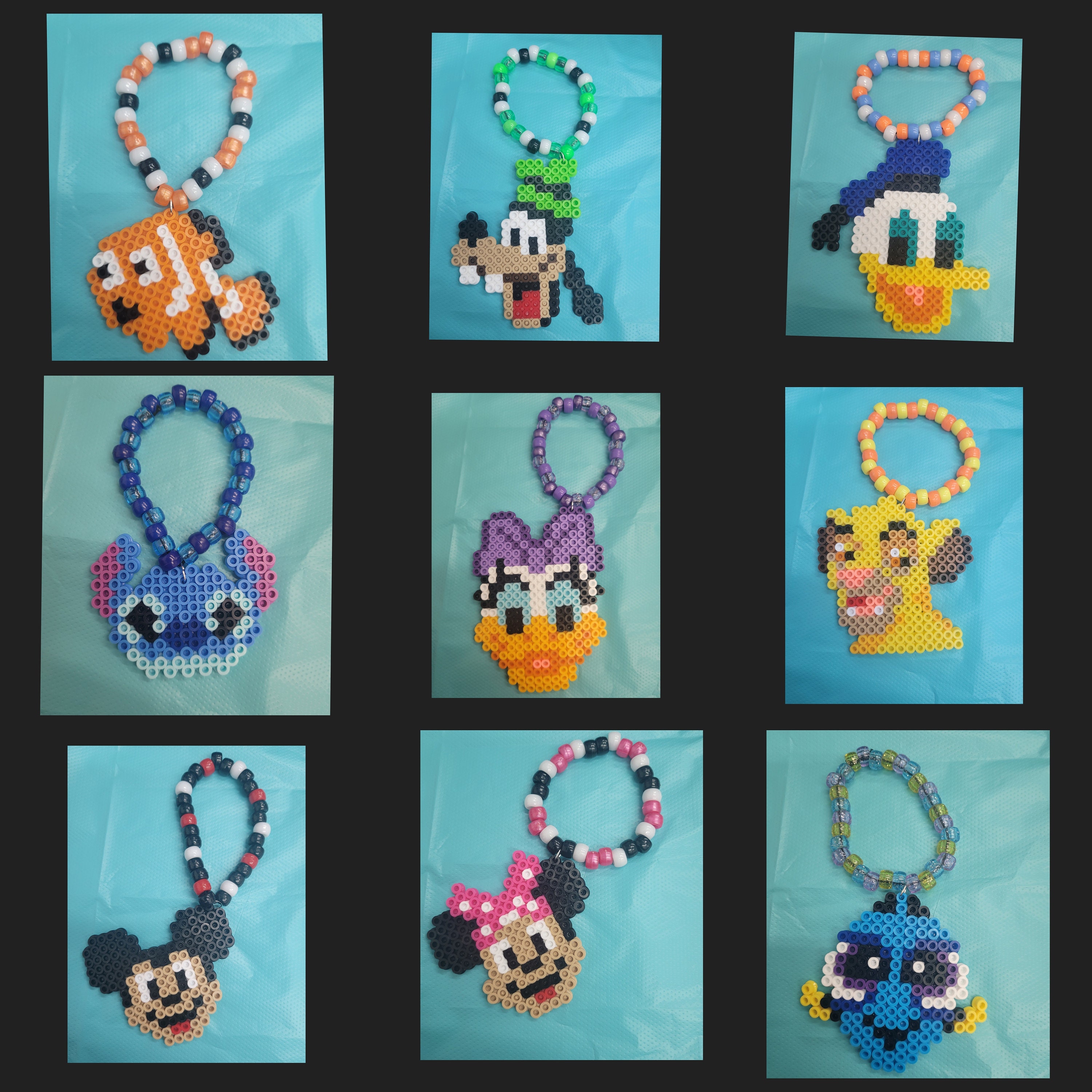 Perler Necklaces and Kandi Singles. Perler Bracelets. Perler Keychains ...