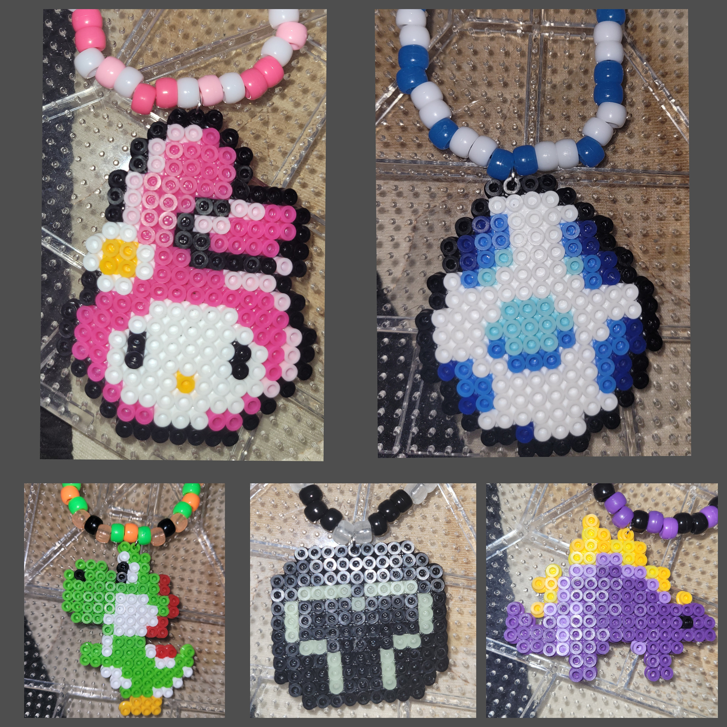 Perler Necklaces and Kandi Singles. Perler Bracelets. Perler Keychains ...