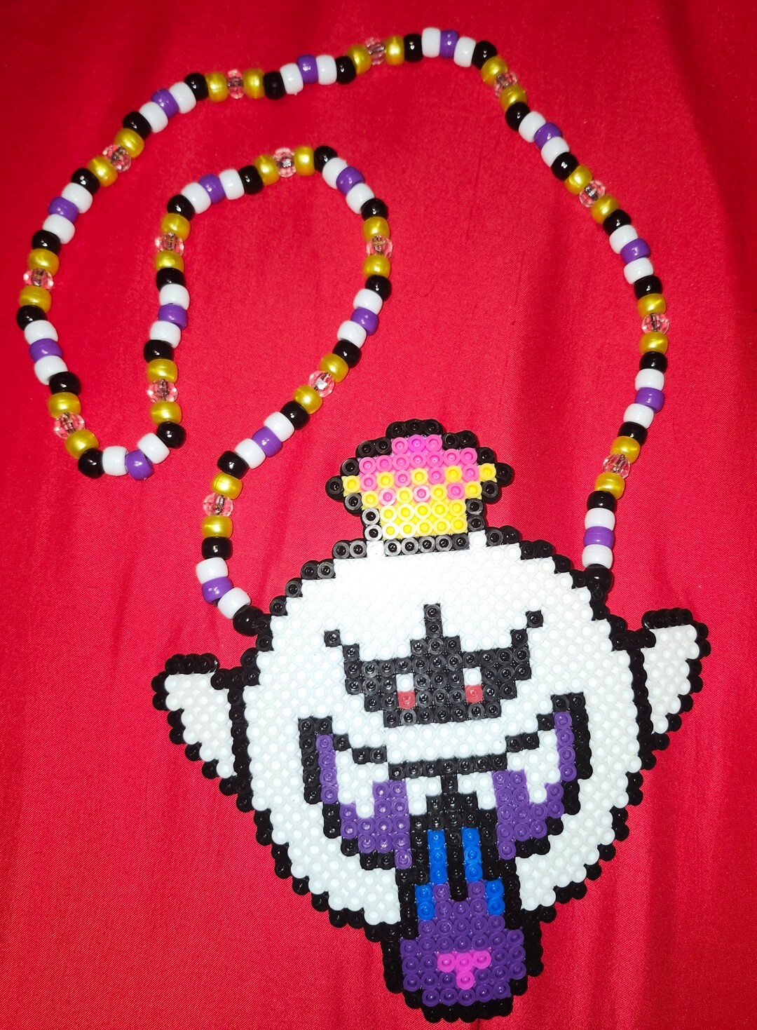 Character Perler Kandi Necklace. Hello Kitty. Yoshi. Cheshire Cat ...