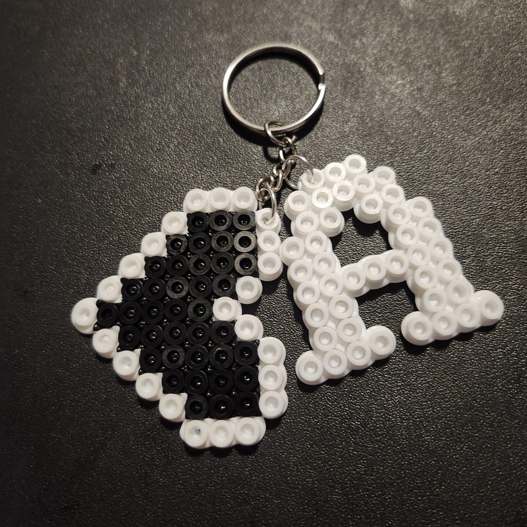 Letter Perler and Zodiac Perler Charms on Keychains. Couple Gifts ...