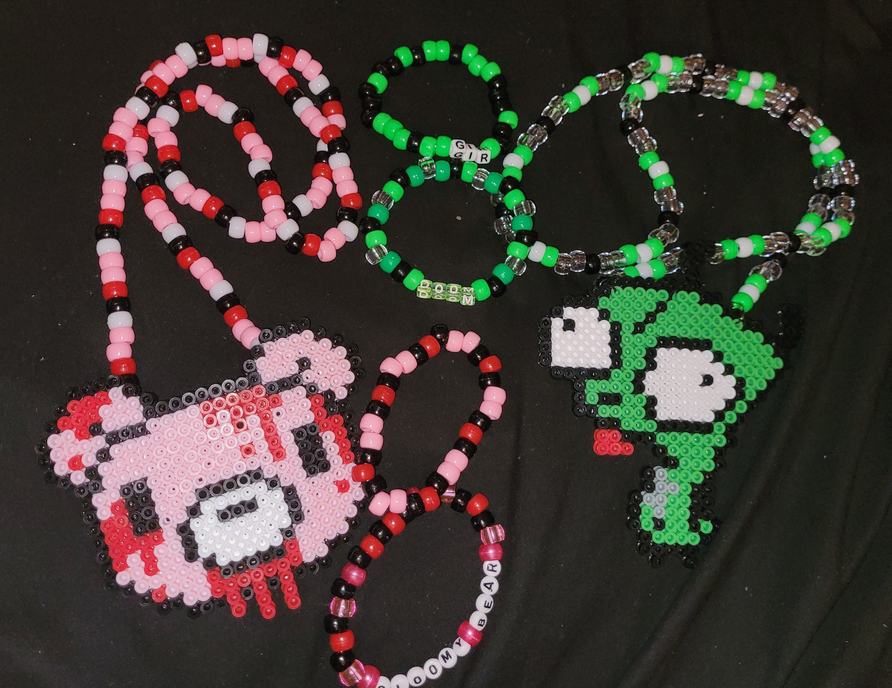 Perler Necklaces and Kandi Singles. Perler Bracelets. Perler Keychains ...