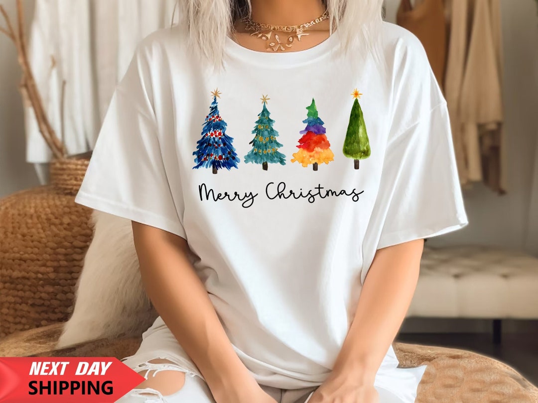 Christmas Tree T-shirt, Santa Trees Shirt, Christmas Shirt, Kids ...
