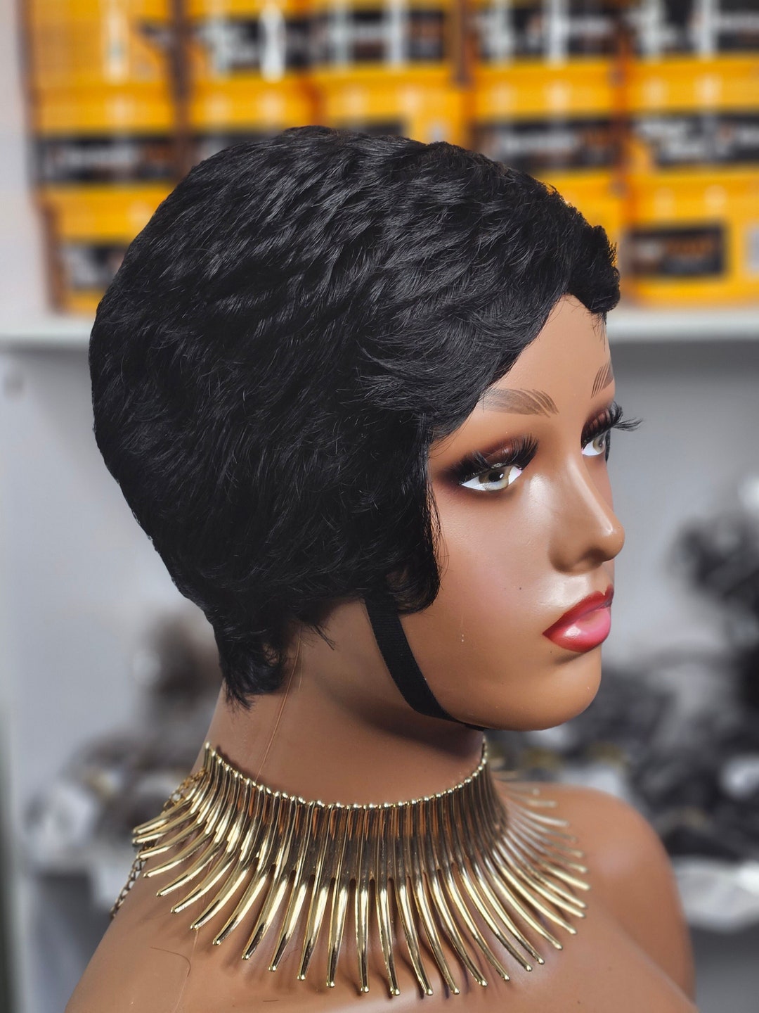 Pixie Cut No Lace Wig/4 Inches/human Hair - Etsy