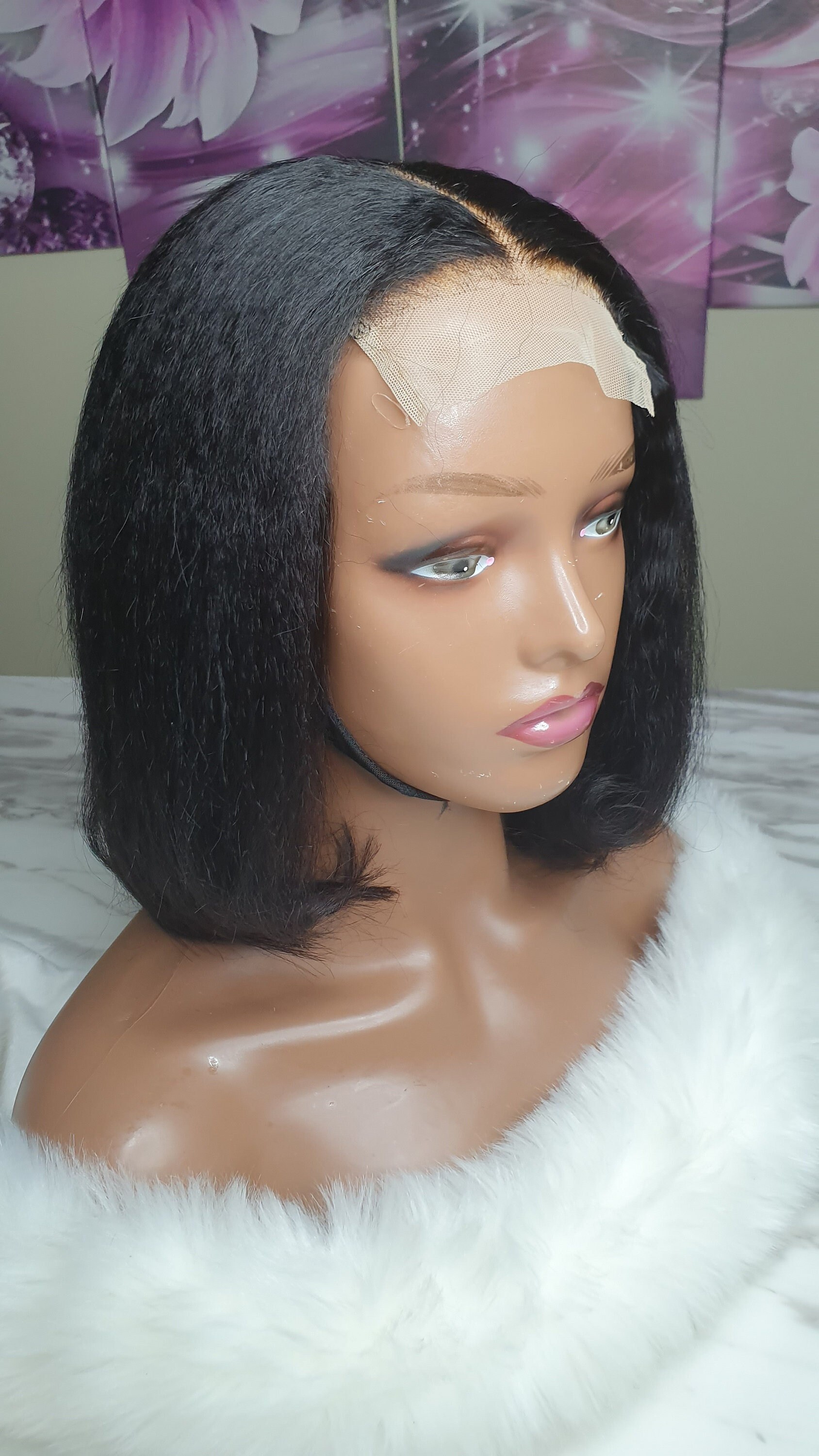 Yaki Hair Bob Wig/bob Wig/,12 Inches Bob Wig/human Hair Bob Wig - Etsy