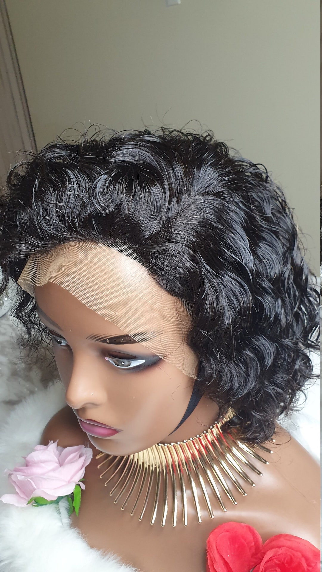 Deep Wave Bob Wig/curly Pixie Cut Wig/pixie Cut Wig/deep Wave Wig ...