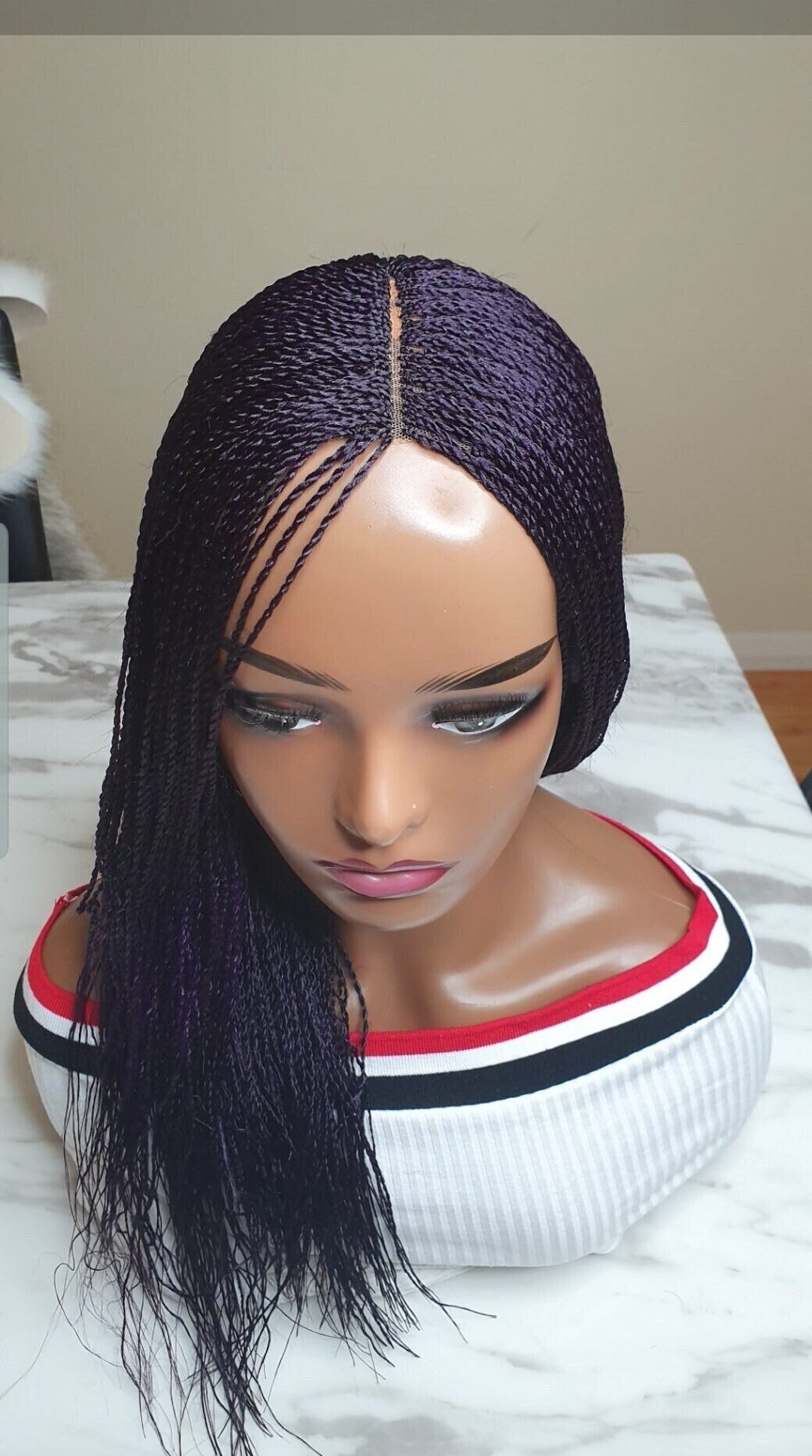 20inches Micro Twist Braided Wig/twist Braids Wig/long Twist Braided ...