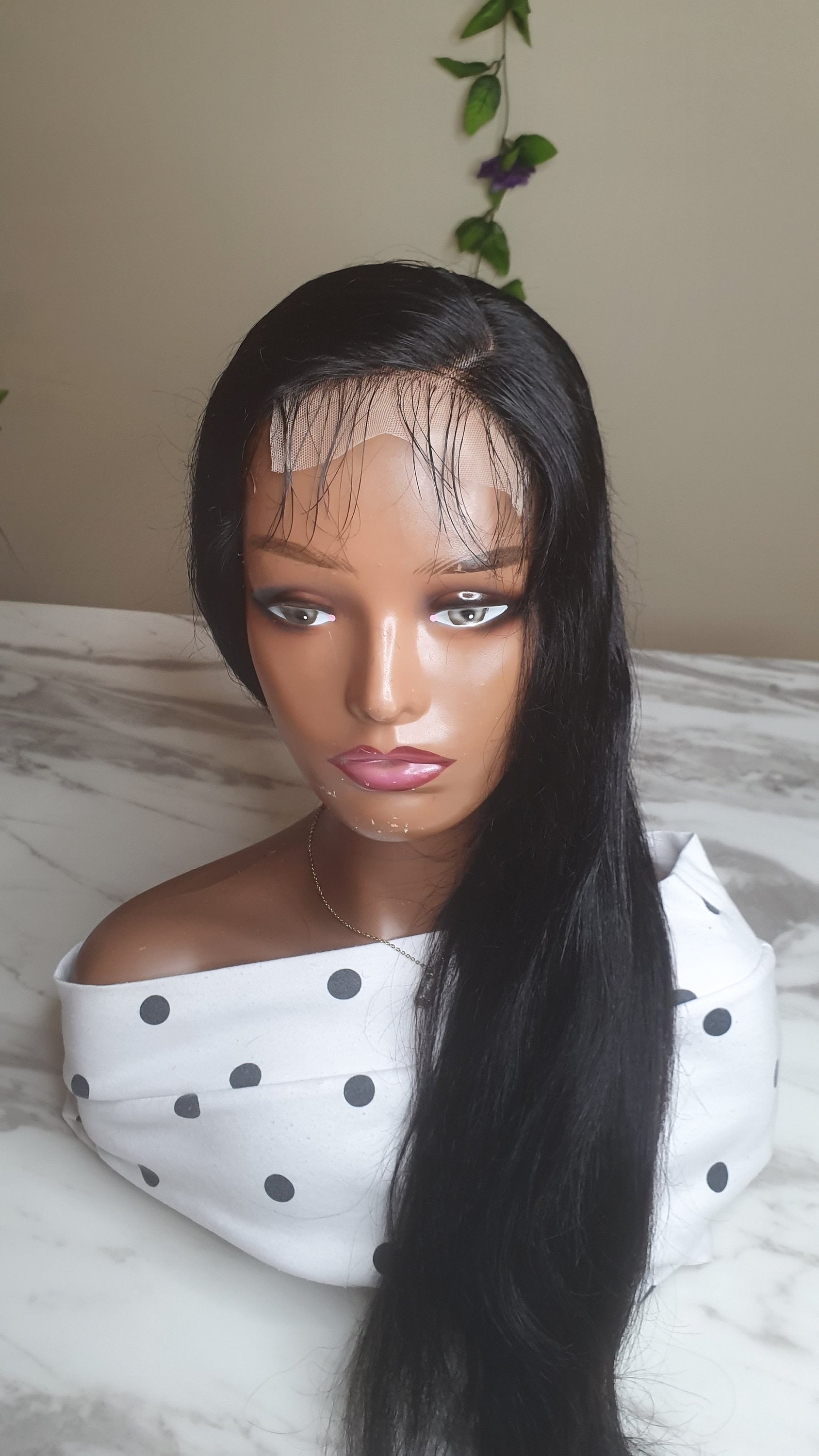 24 Inches Straight Wig/human Hair Straight Wig/human Hair Wig/4x4 ...