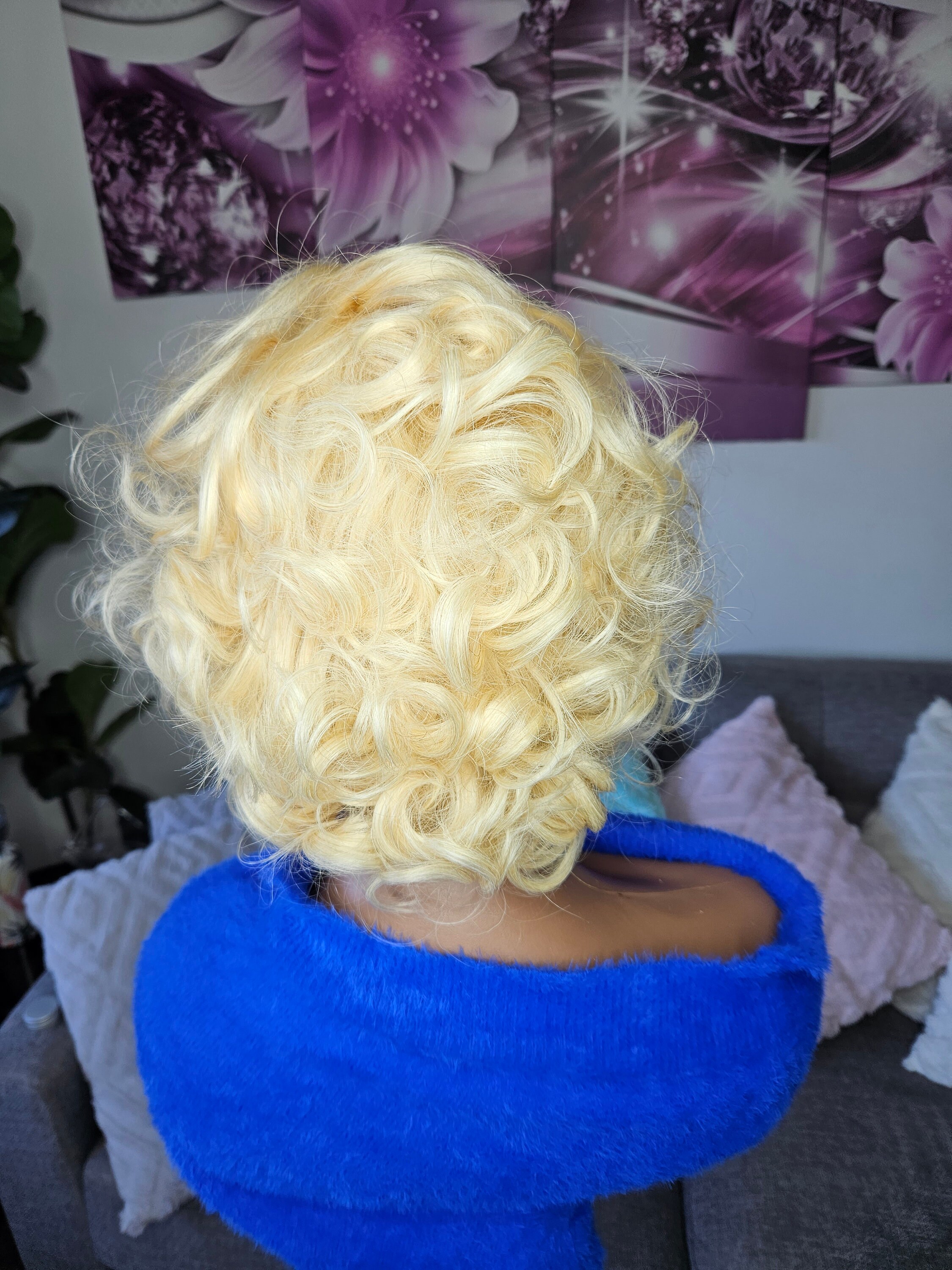 Blonde Short Curly Wigshort Curly Ombre Wigcurly Wigcurly Etsy