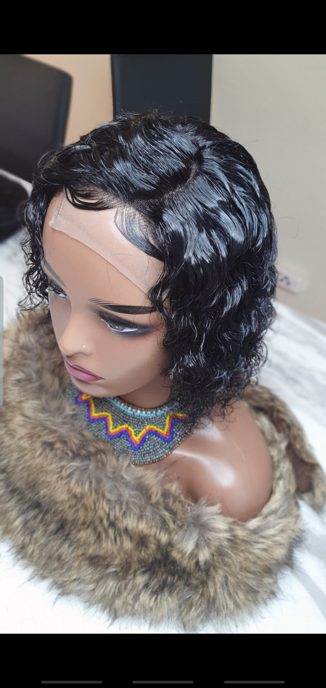 Lacefront Deep Wave Bob Wig/deep Wave Bob Wig/8inches Deep Wave Wig ...
