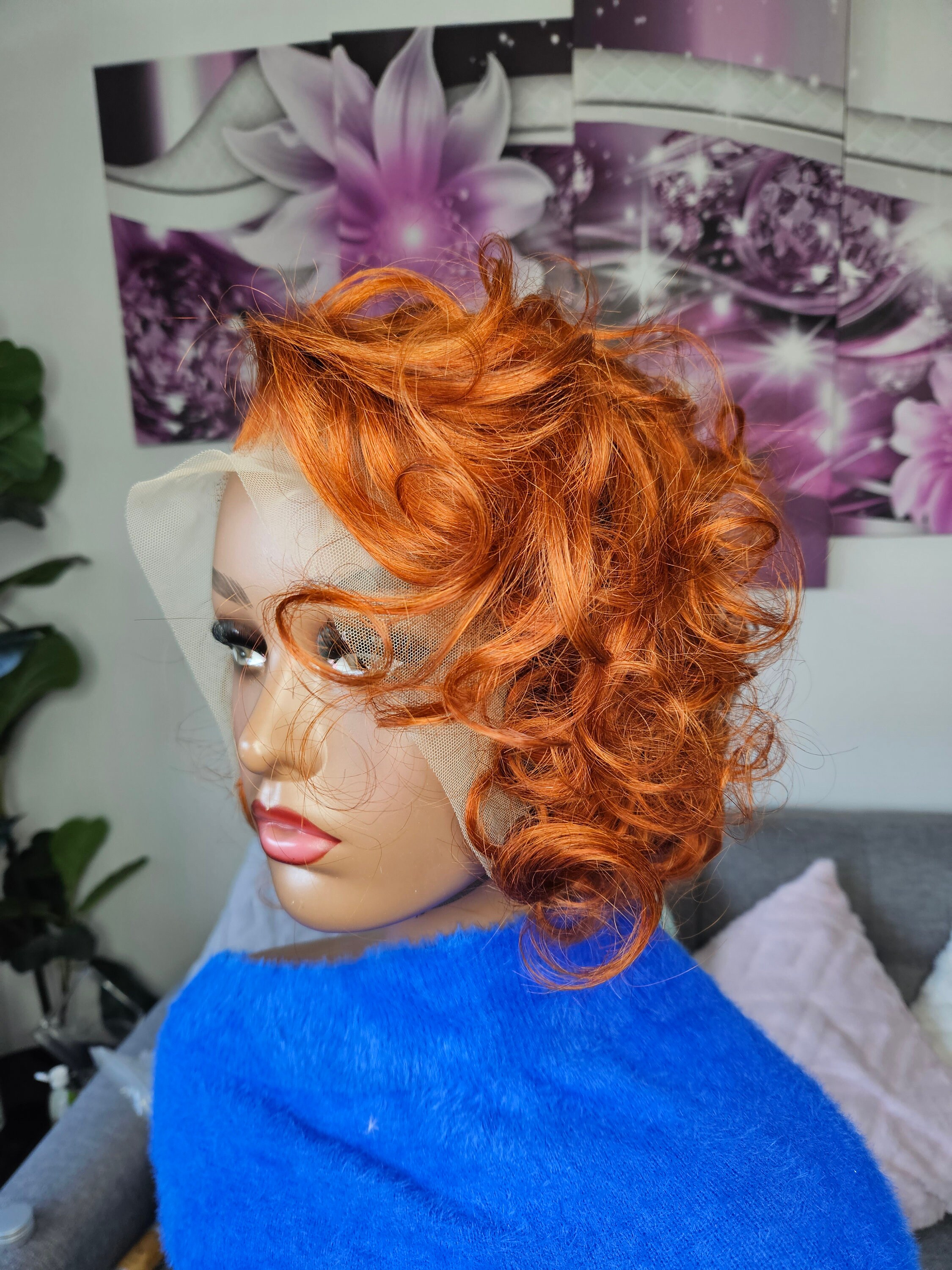 Ginger Short Curly Human Hair Wigginger Wigombre Short Curly Wigcurly Wigshort Curly Wig