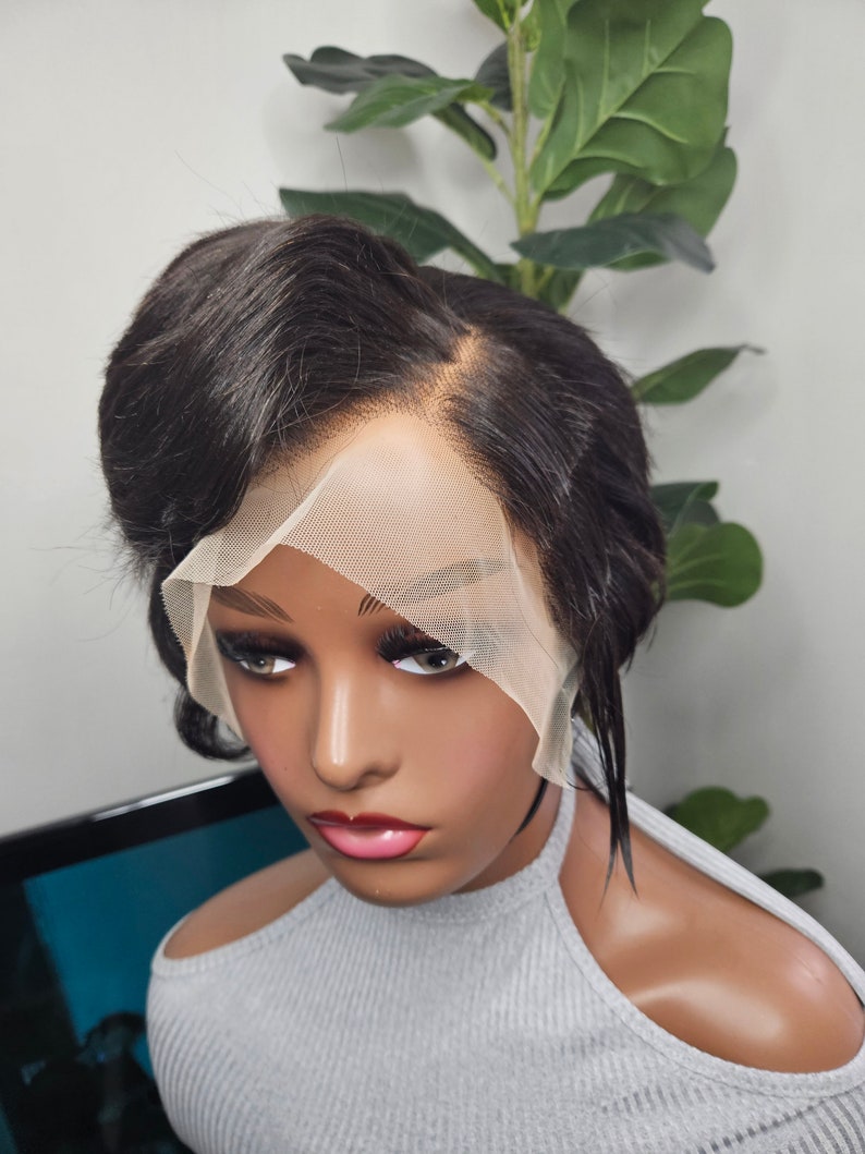 Pixie Cut Human Hair Wig/short Wig/razor Cut Wig/13×4 Lace Frontal ...