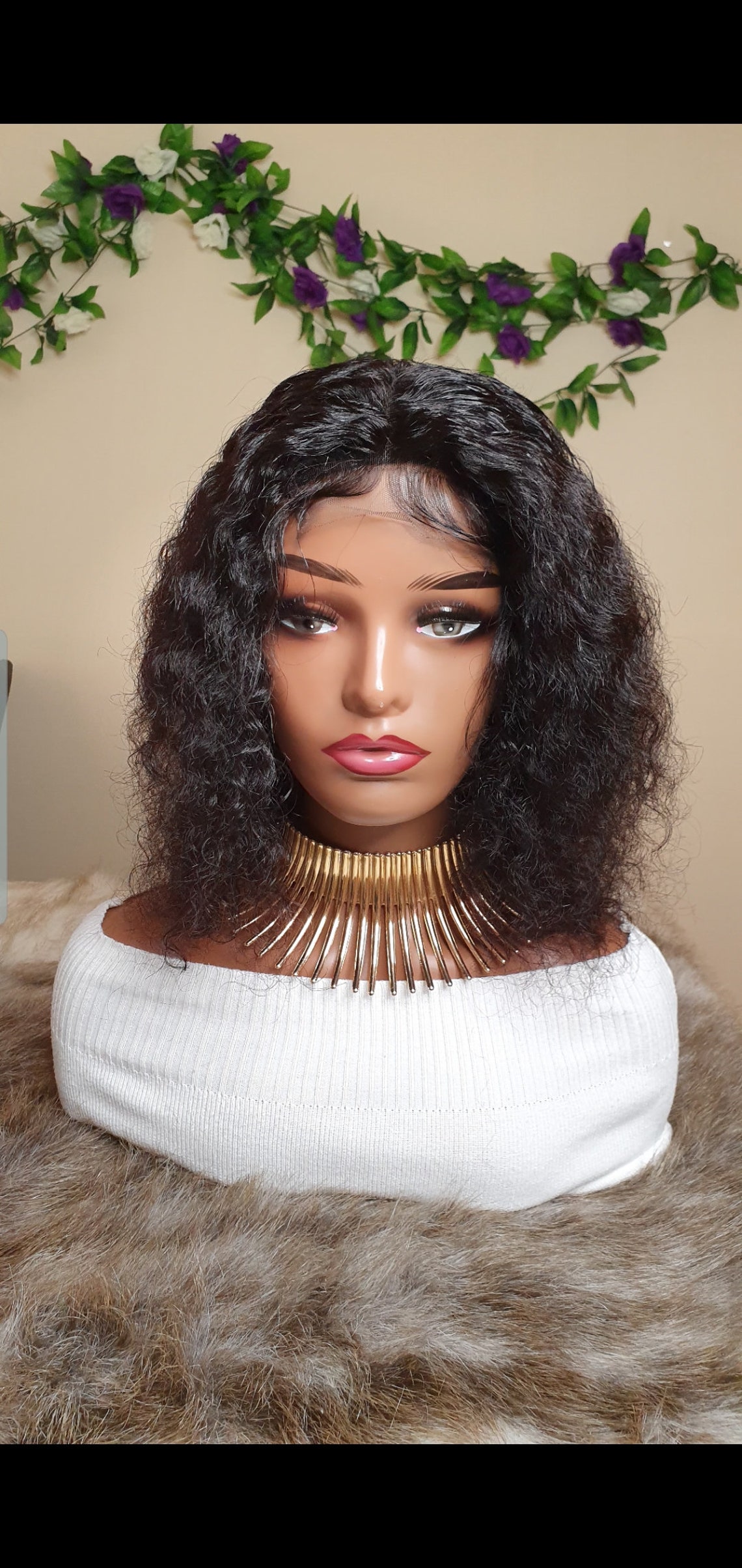 14inches Deep Wave Wig/100%human Hair Wig/short Deep Wave - Etsy