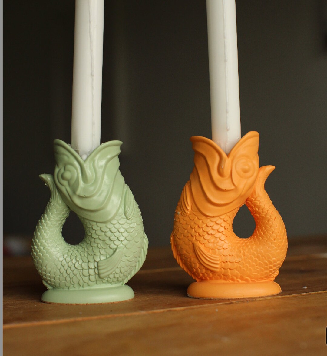 Assorted Colorful Fish Candlestick Holder: Handmade & Vibrant Home ...