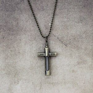 Copper Holy Water Bottle Cross Necklace, Made in the Holy Land ...