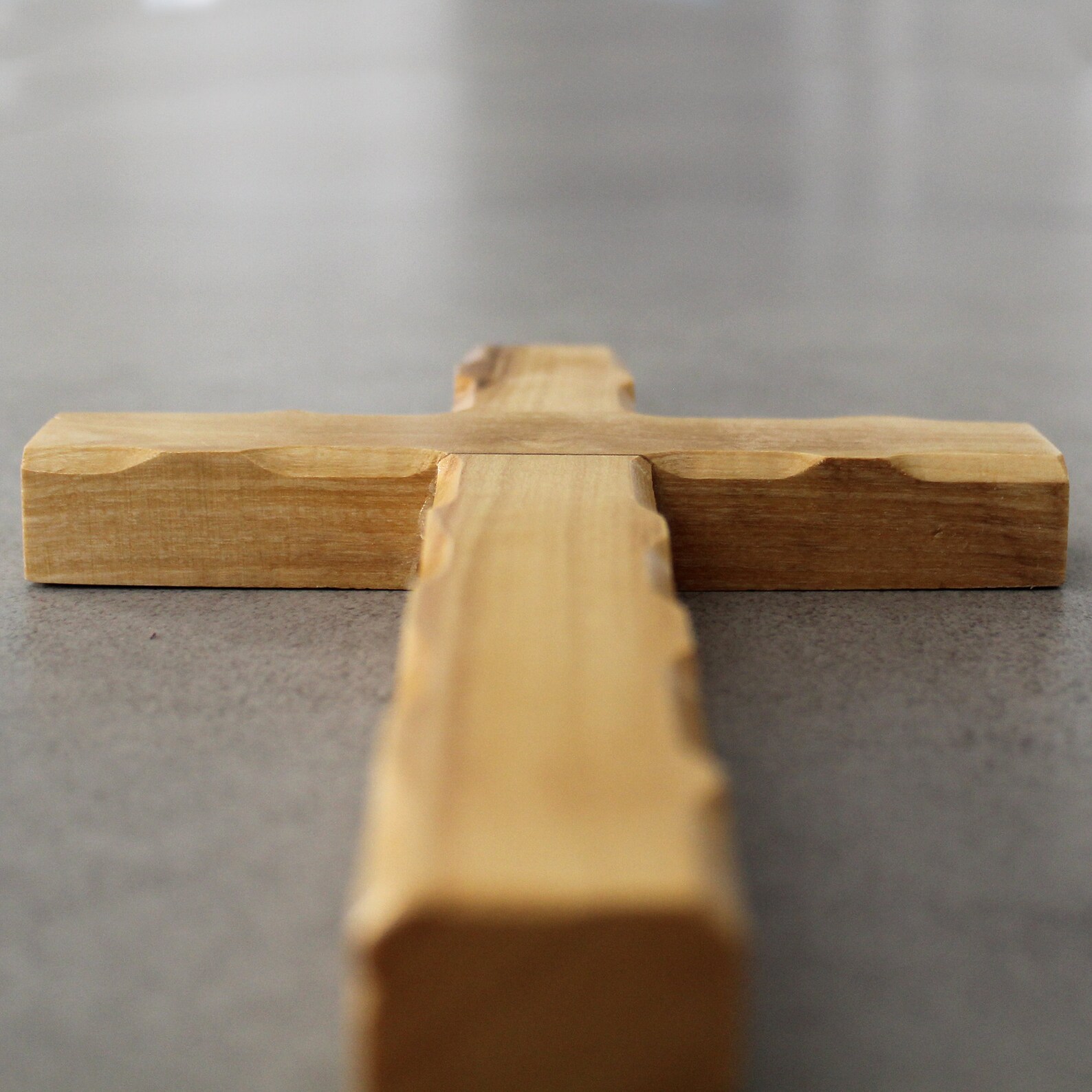 Olive Wood Cross: Hand Carved Wavy Edge Wall Hanging, Jerusalem - Etsy
