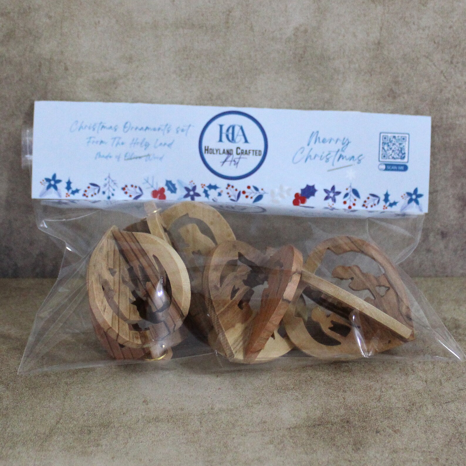 Olive Wood Nativity Heart Ornament Set: Handmade Christmas Decor - Etsy