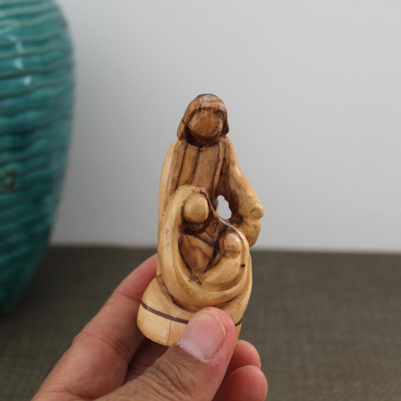 Olive Wood Statue of the Holy Family Joseph Virgin Mary & - Etsy